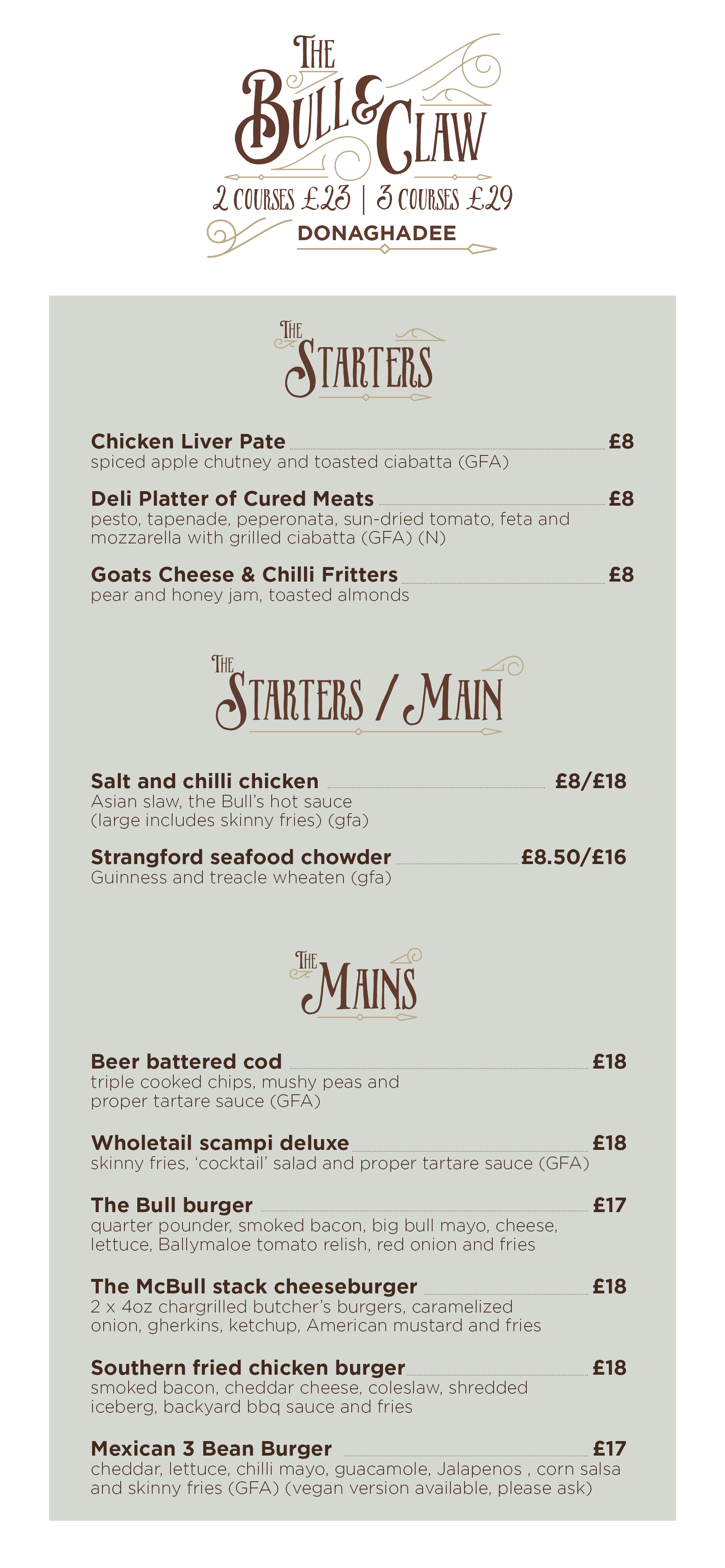 The Bull & Claw Restaurant in Donaghadee, Northern Ireland