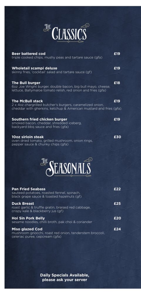 The Bull & Claw Restaurant in Donaghadee, Northern Ireland