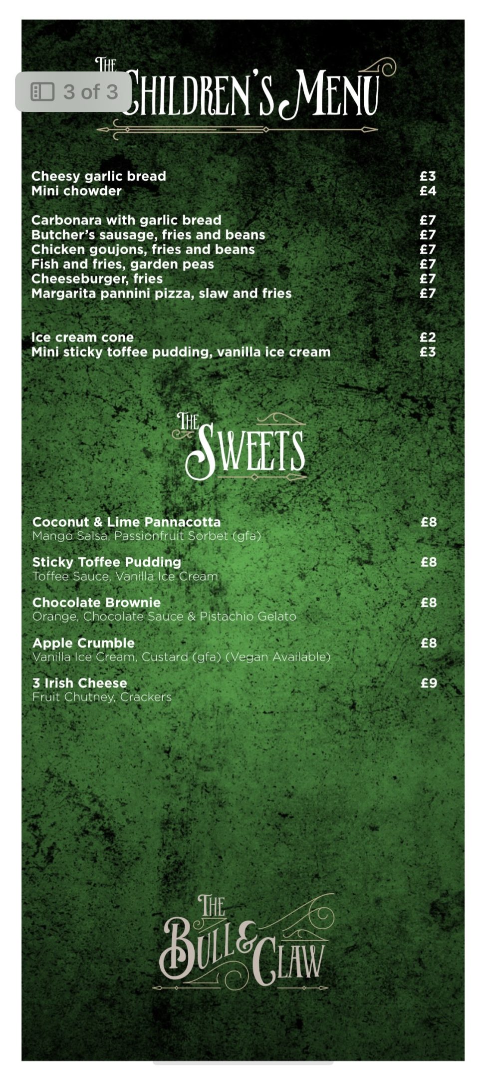 The Bull & Claw Restaurant in Donaghadee, Northern Ireland