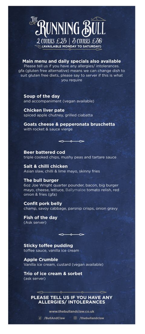 The Bull & Claw Restaurant in Donaghadee, Northern Ireland