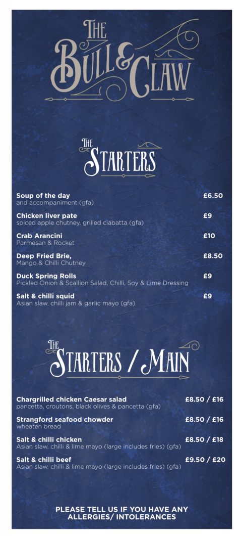 The Bull & Claw Restaurant in Donaghadee, Northern Ireland